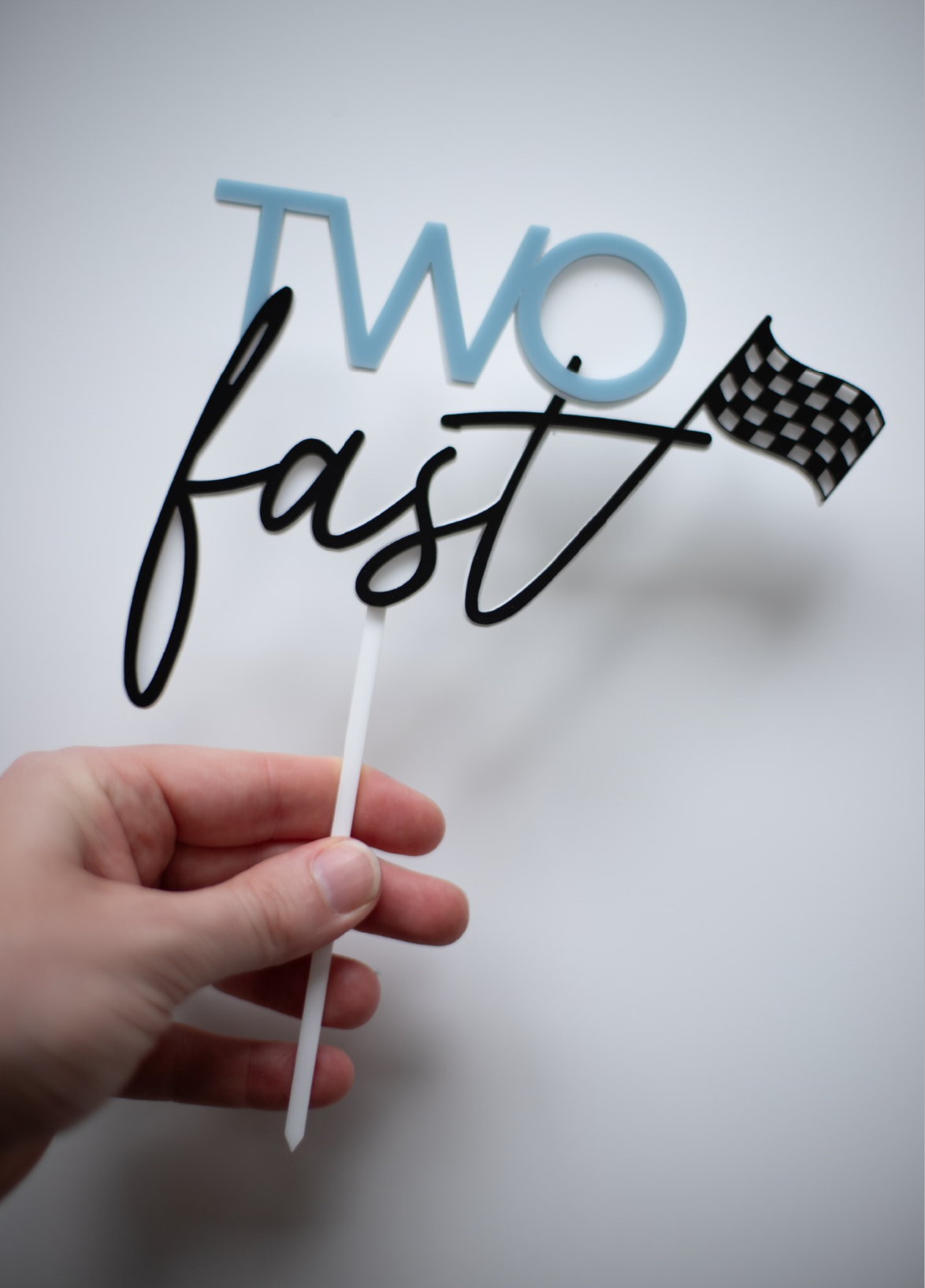 Two Fast with Racing Flags Cake Topper – Little Luna Designs Australia