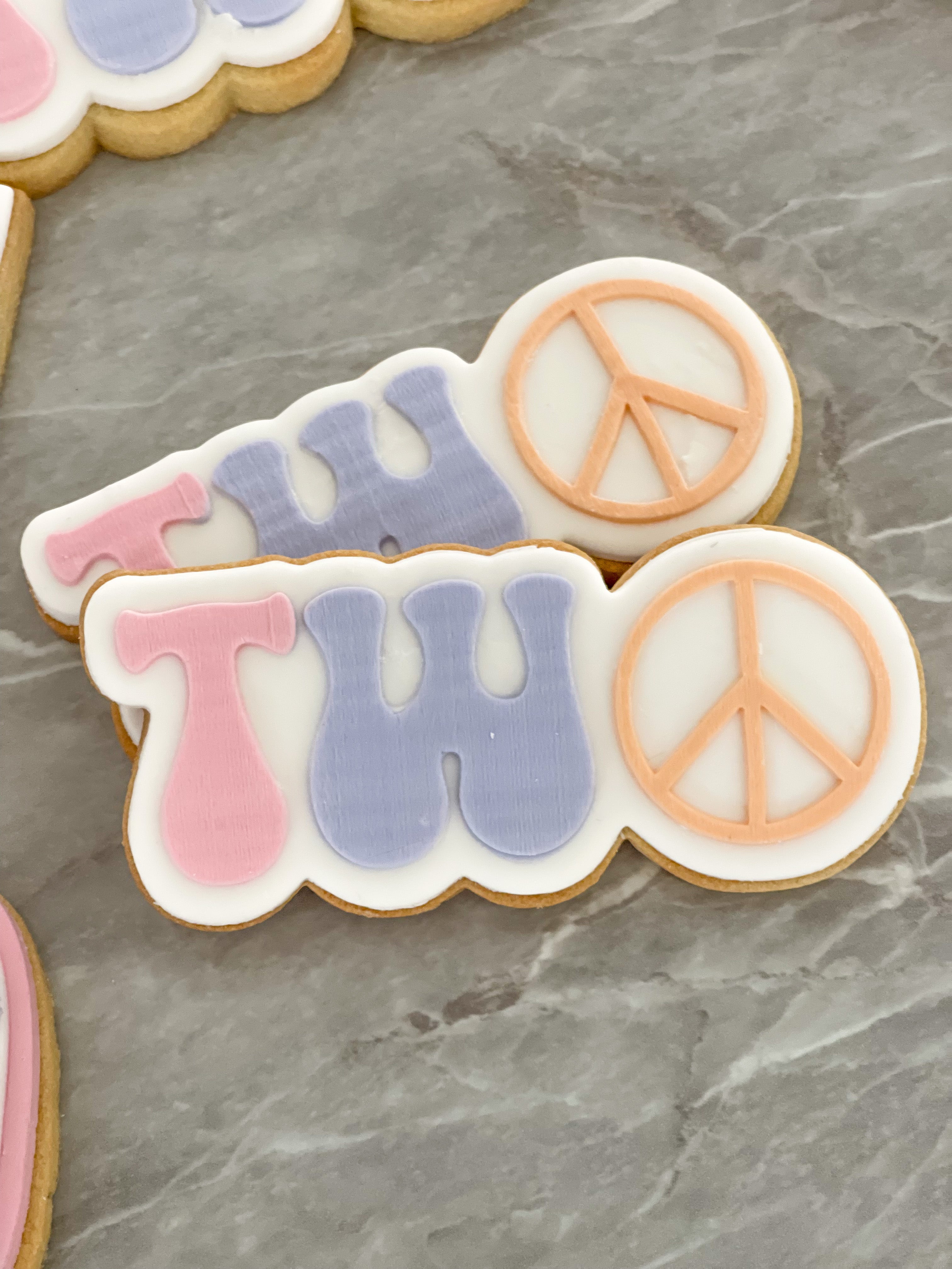 Retro Two stamp and cutter – Little Luna Designs Australia